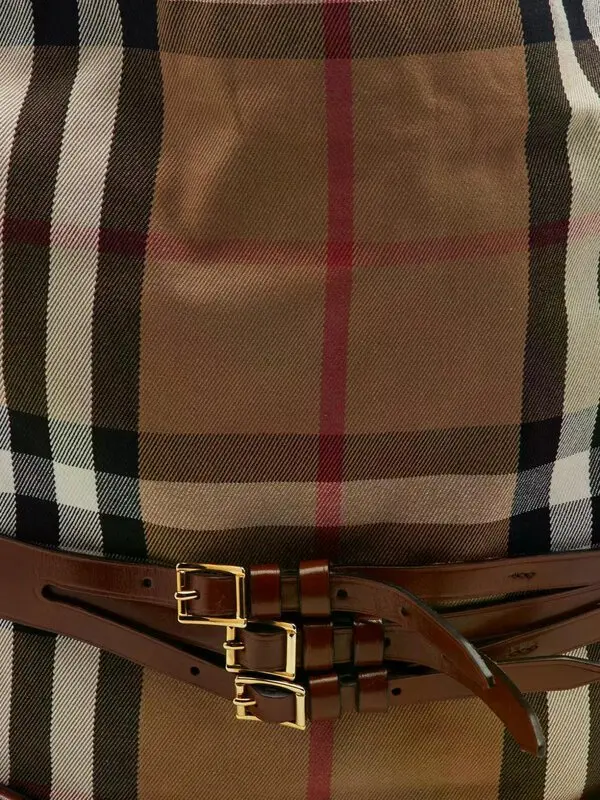Burberry Medium Bridle Gosford House Check Tote Bag