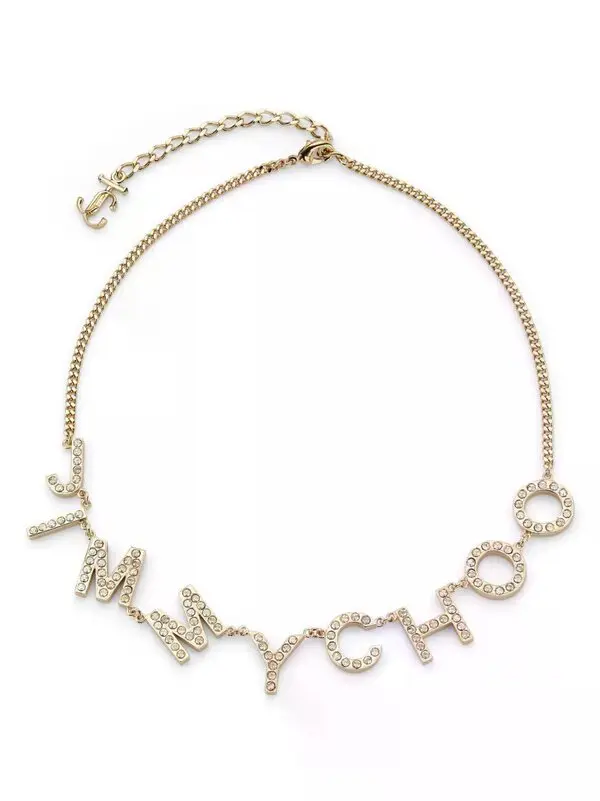JIMMY CHOO Logo-lettering Necklace - Gold