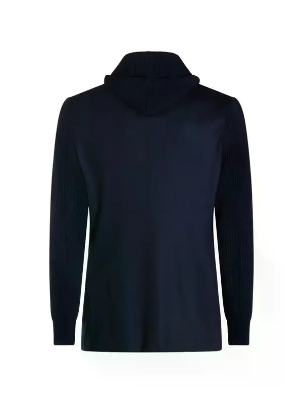 Eleventy Hooded Panelled Wool Jacket