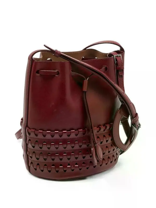 Alaïa Cut-out Drawstring Bucket Bag