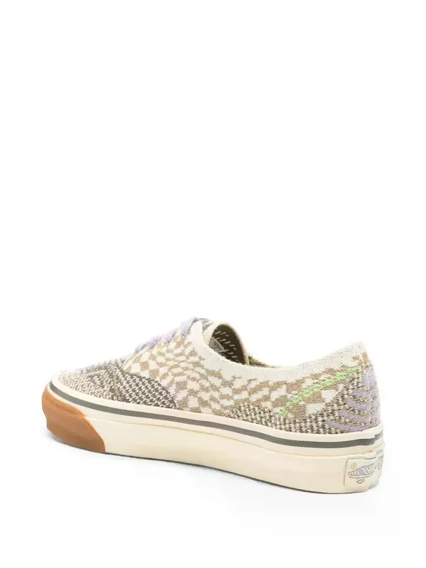 VANS Lx Authentic Check-pattern Knit Sneakers