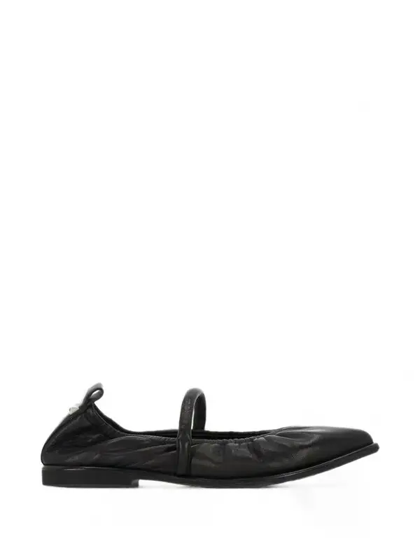 Ash Bella Pointed-toe Elasticated Ballet Flats - Black