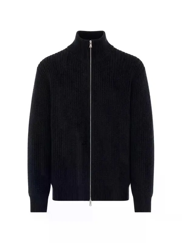 AMISH SUPPLIES Zip-up Ribbed-knit Cardigan