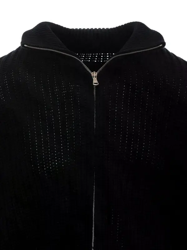 AMISH SUPPLIES Zip-up Ribbed-knit Cardigan
