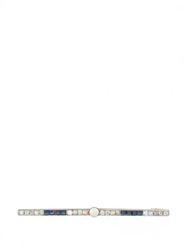 LB EXCLUSIVE Diamond And Sapphire Brooch - Gold