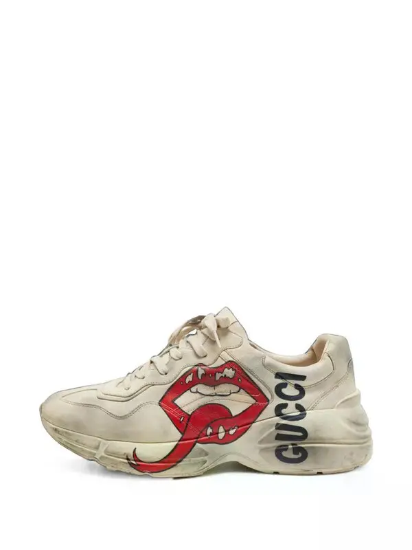 Gucci Rhyton Lips Print Sneakers