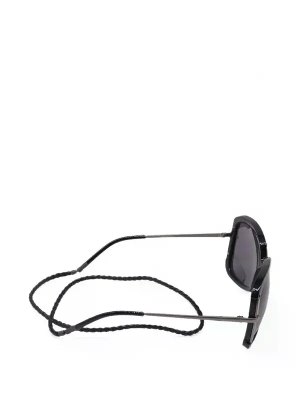 Bottega Veneta Intrecciato Strap Square Sunglasses