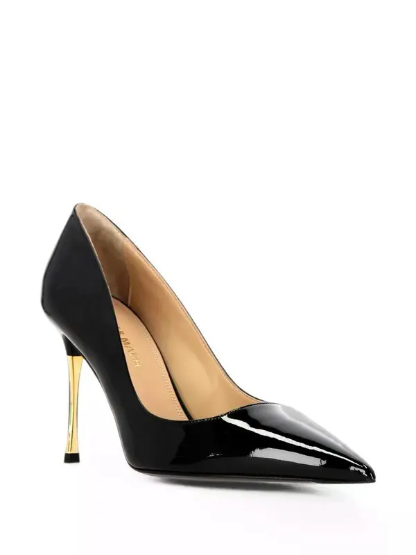 Mach & Mach Patent Leather Pointed-toe Pumps - Black