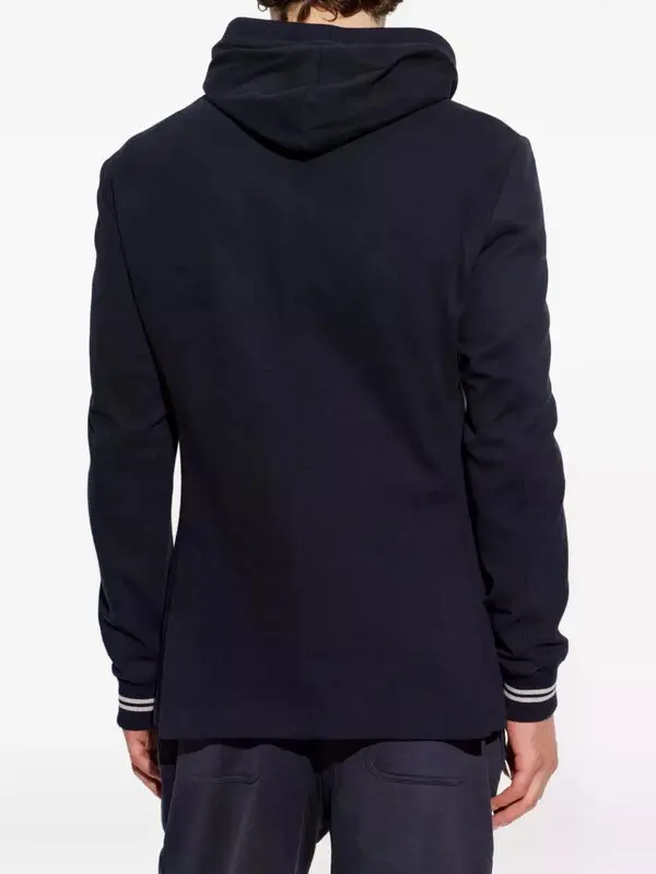 Eleventy Navy Hooded Layered Jacket