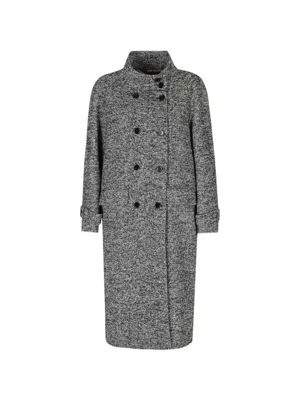 Dolce & Gabbana Double-breasted Melange Coat - Grey