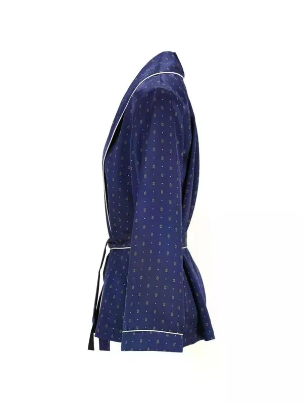 FORTE_FORTE Patterned Belted Robe