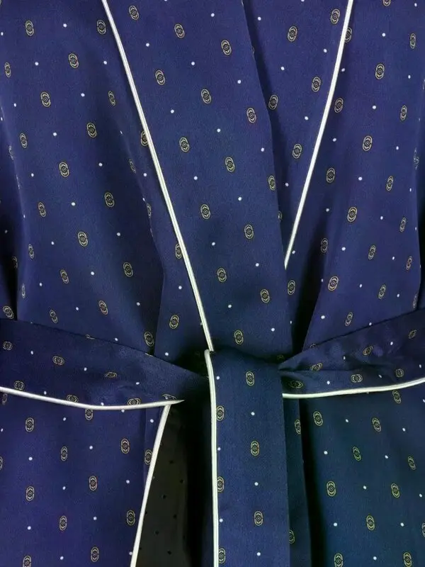 FORTE_FORTE Patterned Belted Robe