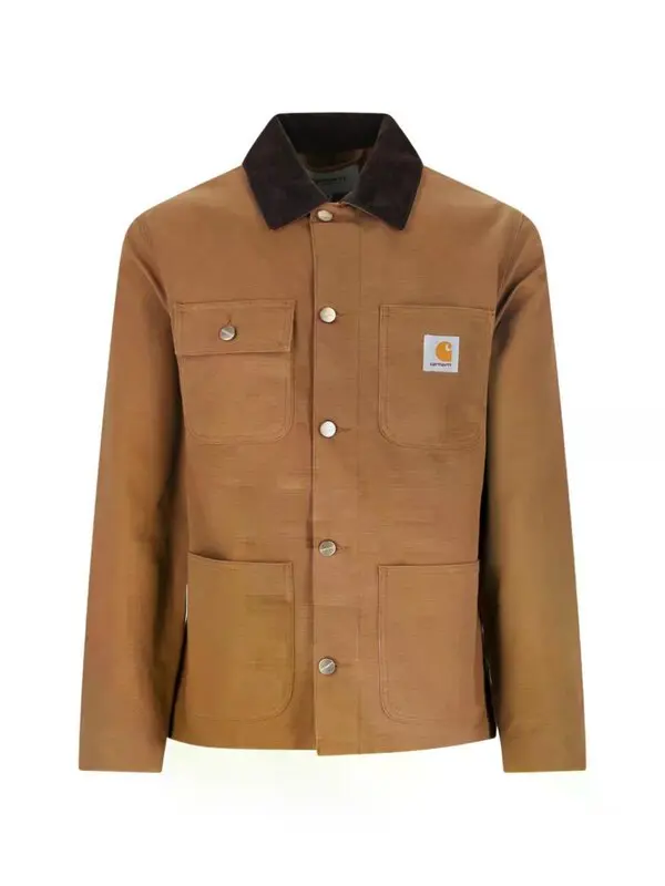 Carhartt Work In Progress Michigan Coat Corduroy-collar Logo-patch Jacket