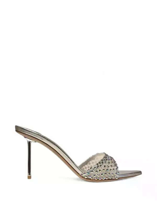 LE SILLA Gilda Crystal-embellished Pointed-toe Sandals - Silver