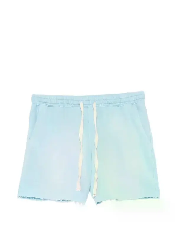MOOJI MOOJI Drawstring Frayed Shorts - Blue