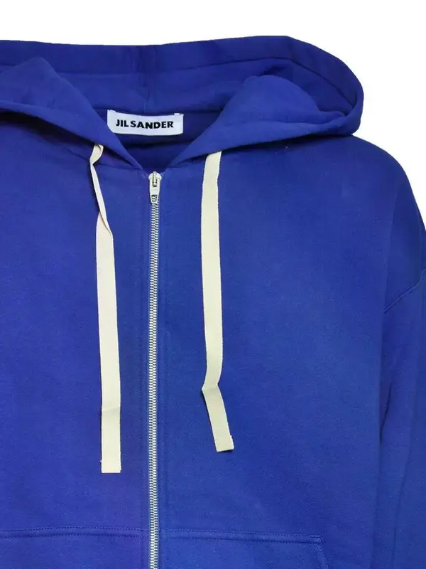 JIL SANDER Zip-up Drawstring Hoodie