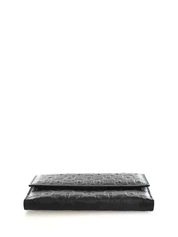 Gucci 2000-2015 Horsebit Embossed Calfskin Wallet Long Wallets