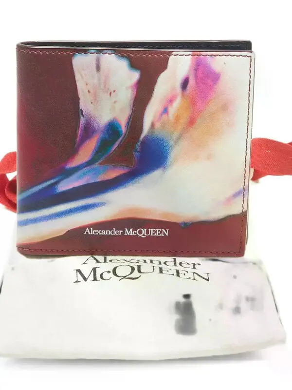 Alexander McQueen Solarised Flower-print Bifold Wallet