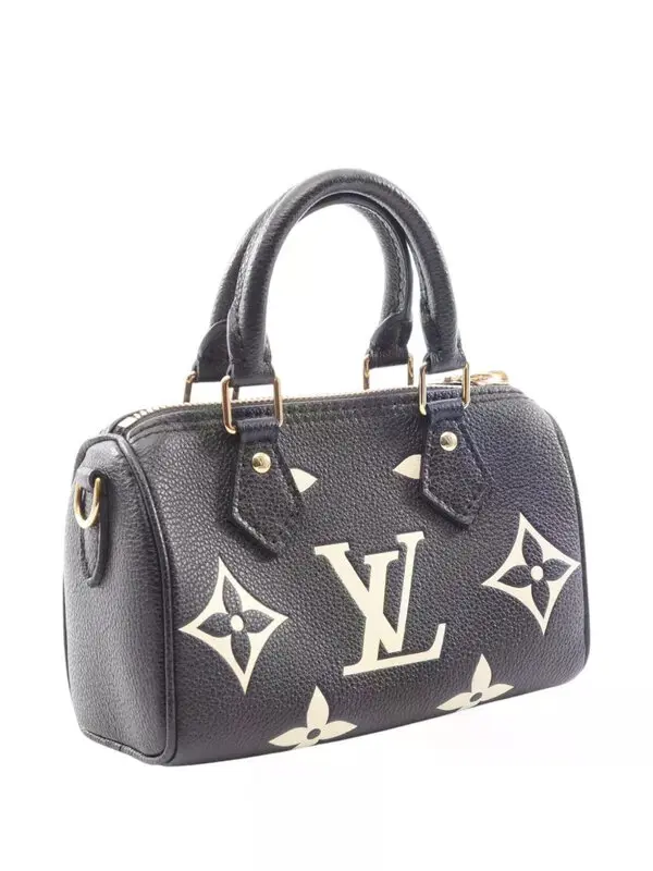 LOUIS VUITTON Bicolor Monogram Empreinte Nano Speedy Bandouliere Satchel