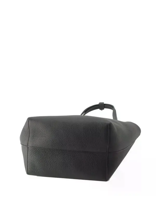 THE ROW Medium Park Tote Bag In Grained Calfskin - Black