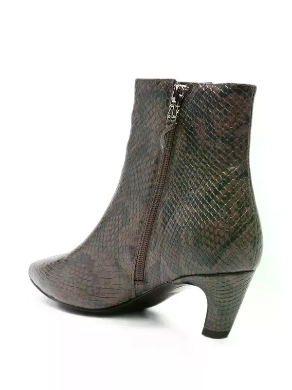BIBI LOU Snakeskin-effect Leather Ankle Boots