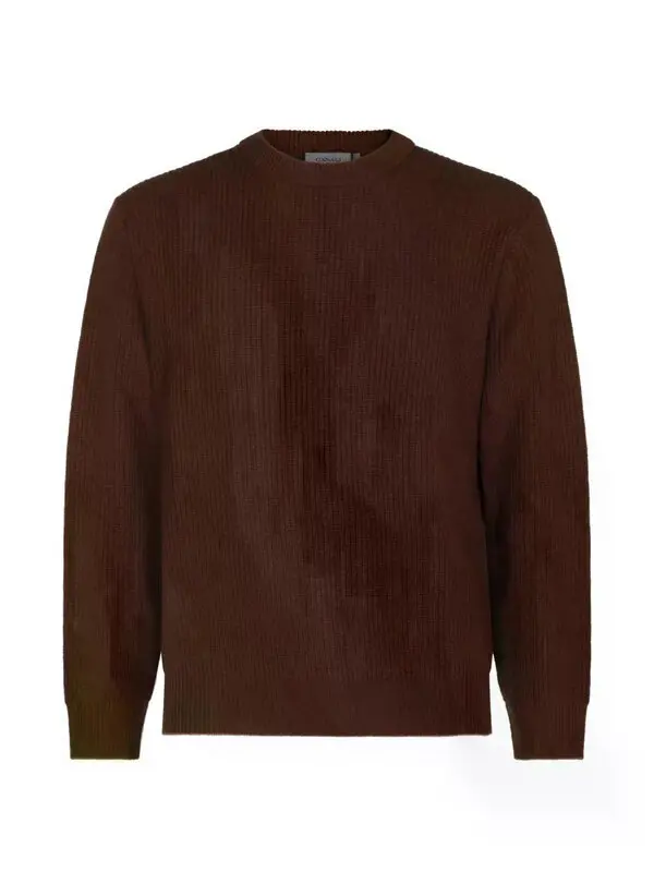 Canali Ribbed-knit Crew-neck Sweater