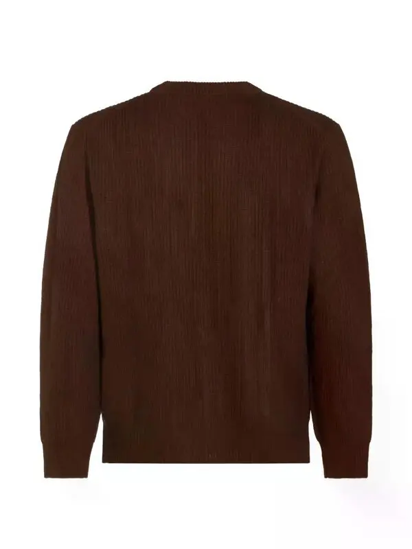 Canali Ribbed-knit Crew-neck Sweater