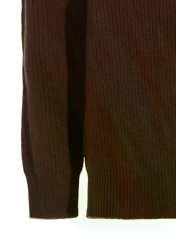 Canali Ribbed-knit Crew-neck Sweater