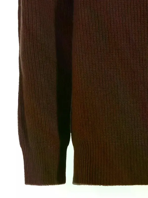 Canali Ribbed-knit Crew-neck Sweater