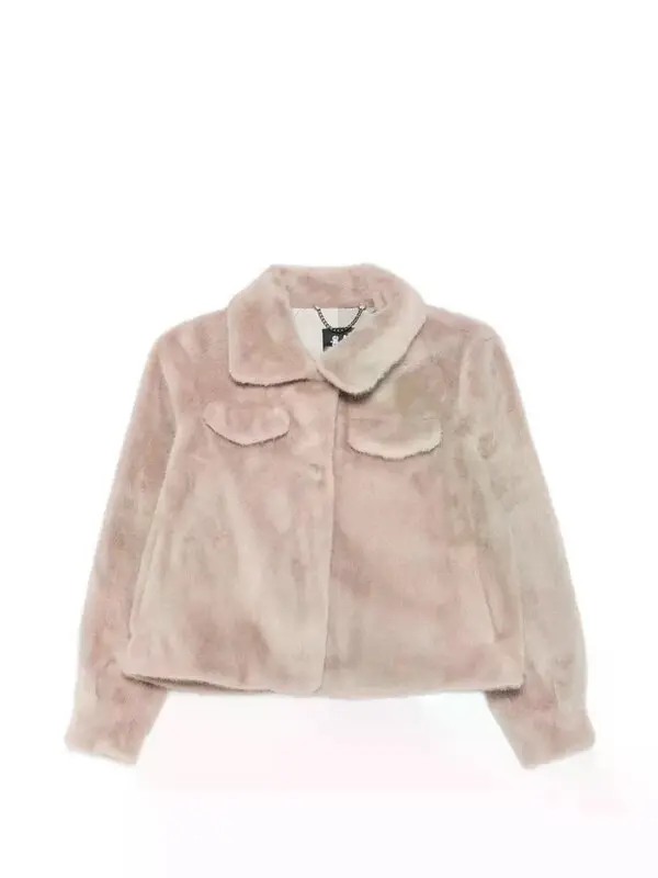 BOMBOOGIE Faux-fur Pocket-detail Jacket - Grey
