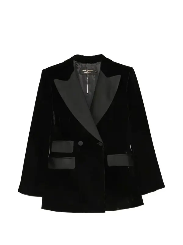 SIMONA CORSELLINI Velvet Double-breasted Blazer