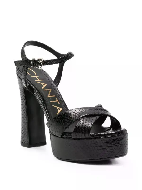 CHANTAL Pitone Snakeskin-effect Heeled Sandals