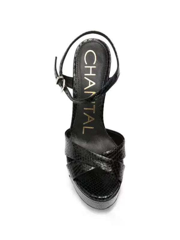 CHANTAL Pitone Snakeskin-effect Heeled Sandals