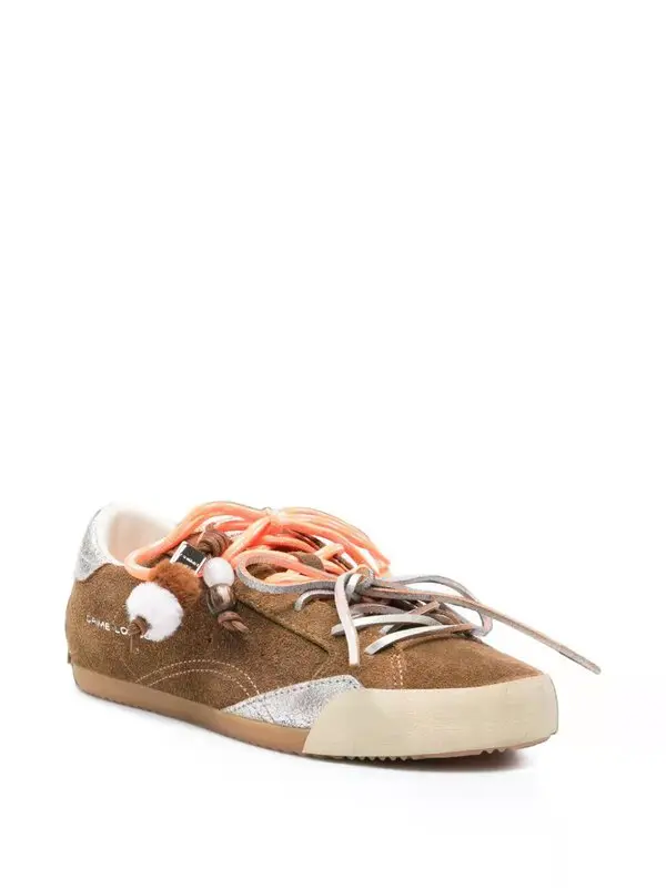 CRIME LONDON Leopard-print Suede Sneakers