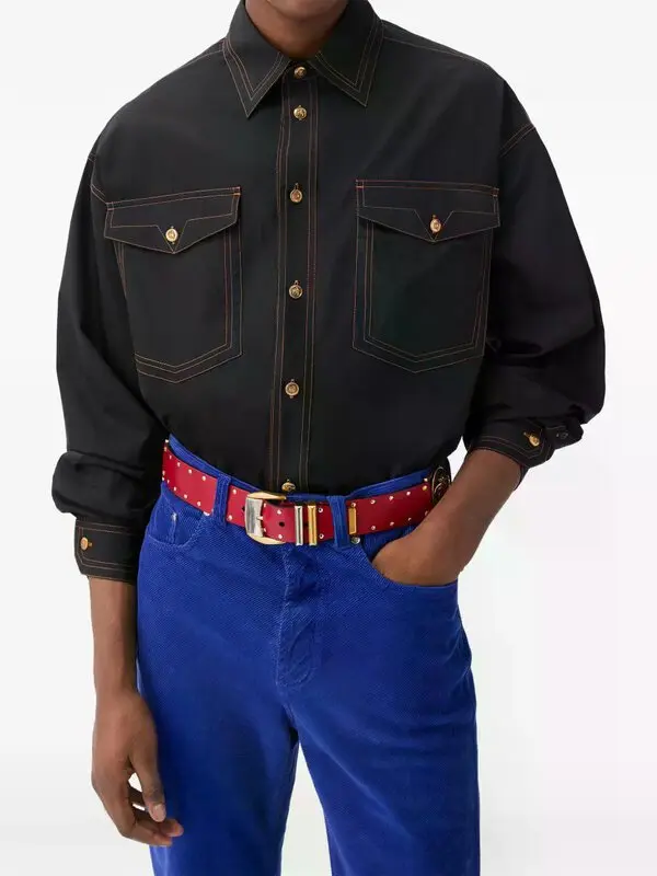 Versace Cotton Poplin Loose Shirt