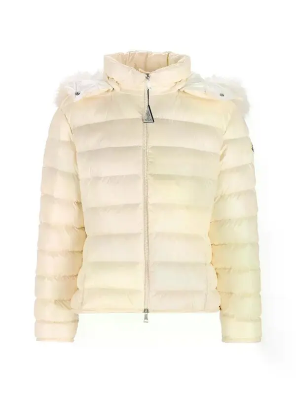 Moncler Faux-fur Trim Padded Jacket - Neutrals