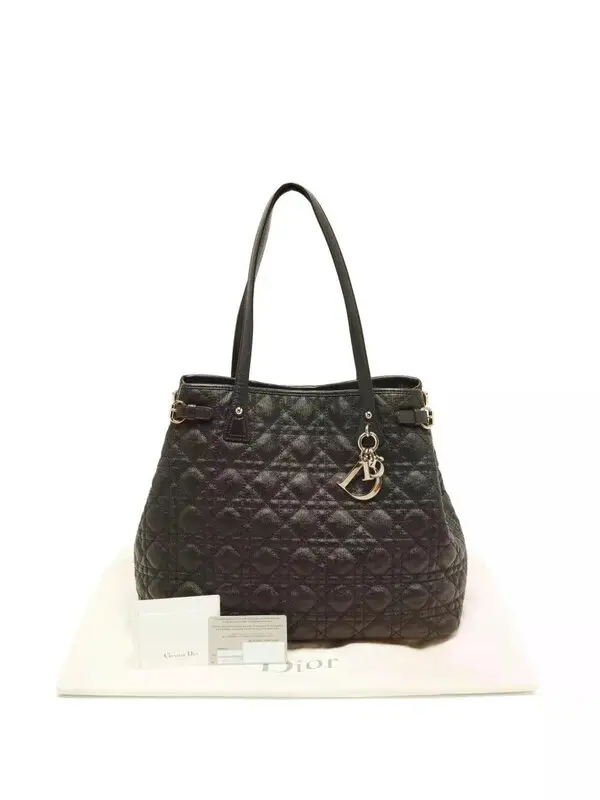 Dior 2012 Panarea Leather Tote Bag - Black
