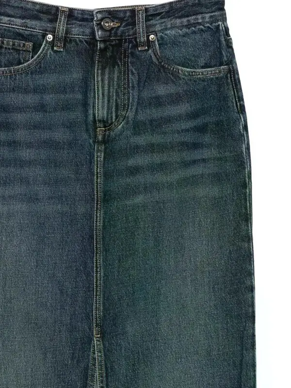 Liu Jo Front-slit Maxi Denim Skirt - Blue