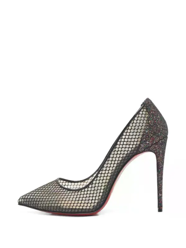 CHRISTIAN LOUBOUTIN Mesh Glitter Stiletto Pumps