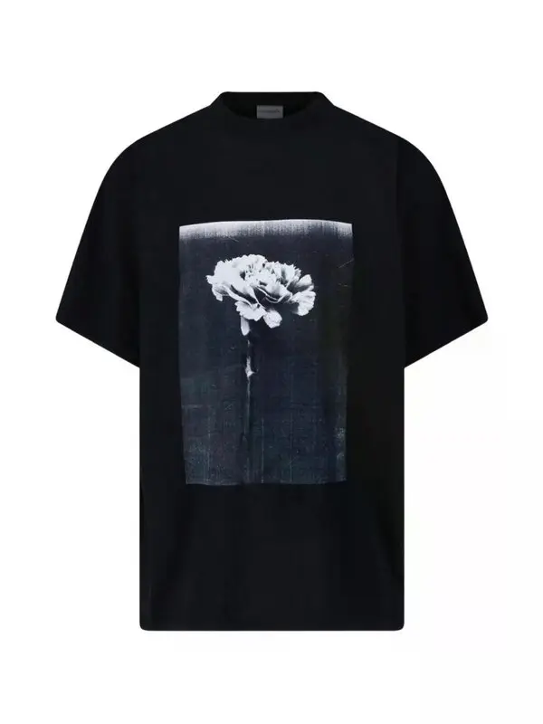 Balenciaga The Song Of The Highest Tower Flower-print T-shirt - Black