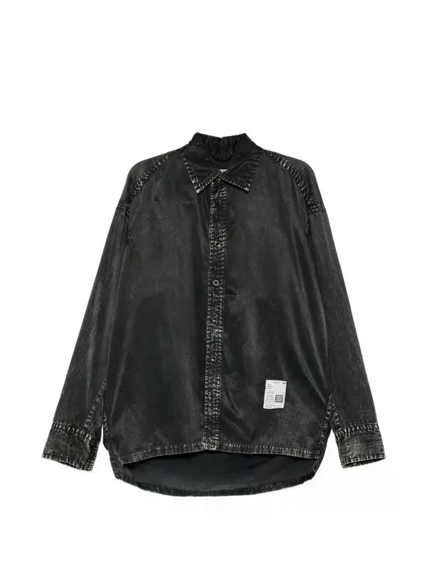 Mihara Yasuhiro Acid Wash Logo Patch Shirt