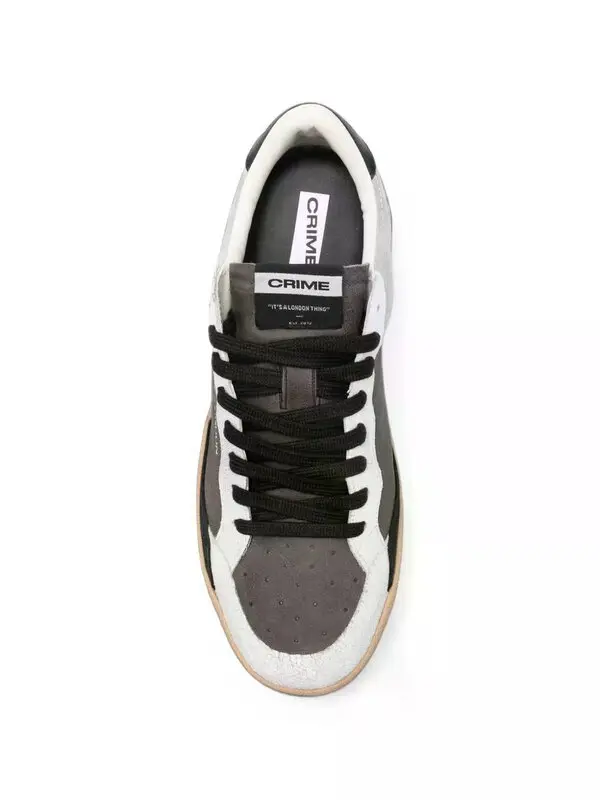 CRIME LONDON Logo-print Leather Sneakers
