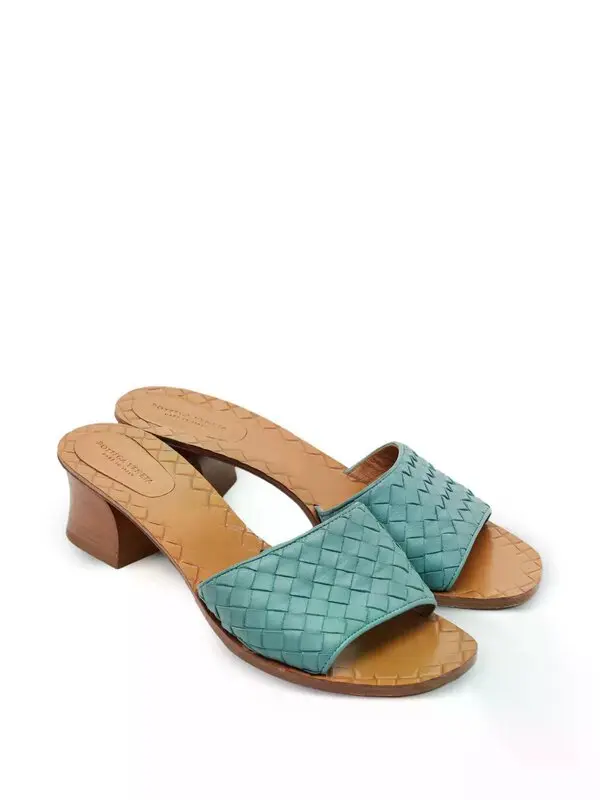 Bottega Veneta Ravello Intrecciato Sandals - Blue