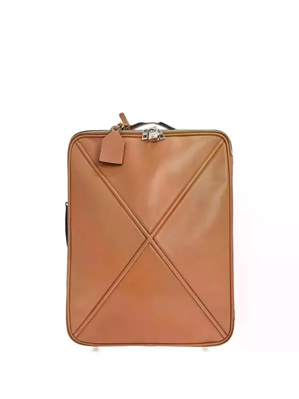 Loewe Leather Trolley Suitcase - Brown