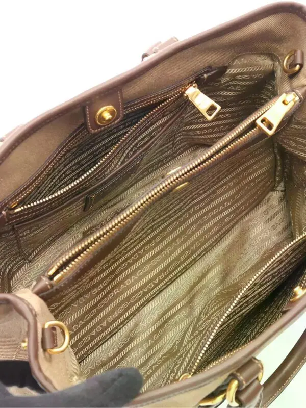 Prada Canvas Canapa Logo Satchel