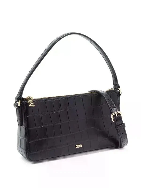 Dkny Croc-embossed Shoulder Bag