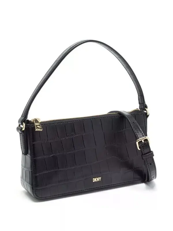 Dkny Croc-embossed Shoulder Bag