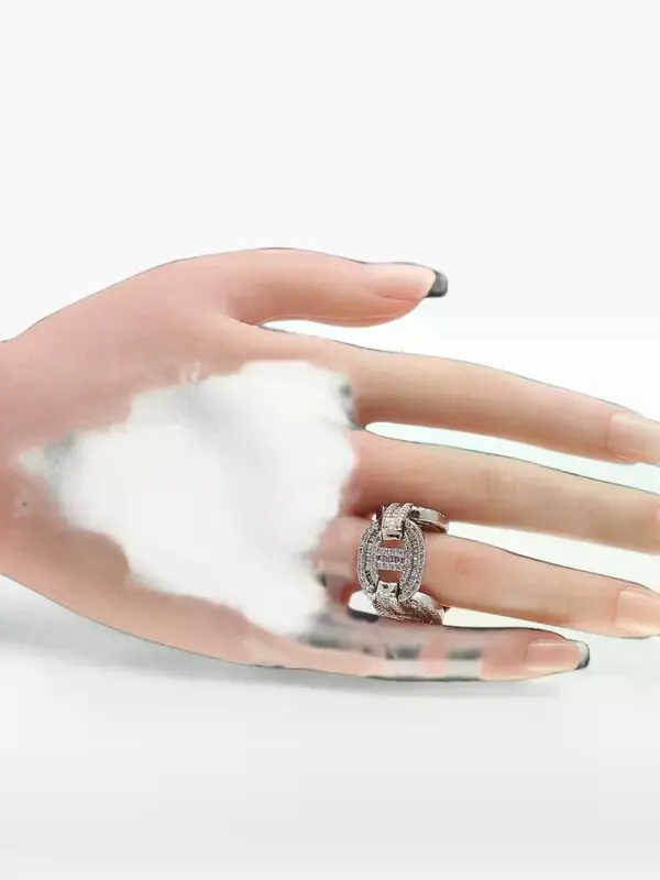 LB EXCLUSIVE Link-design Diamond Ring - Silver