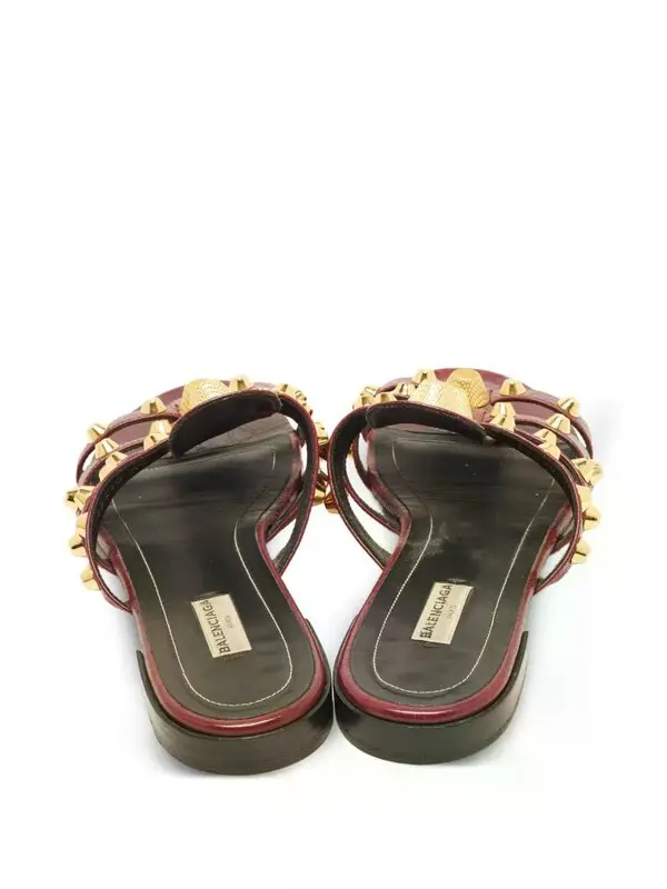 Balenciaga Studded Arena Leather Slides