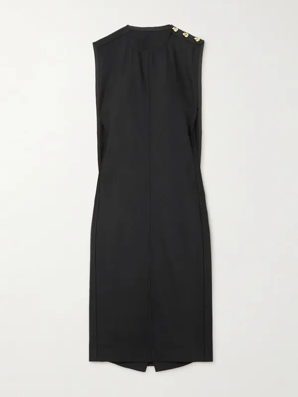 Bottega Veneta Cape-effect Ribbed Wool-blend Dress